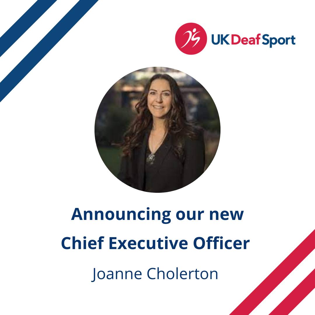 UK Deaf Sport announces new CEO Joanne Cholerton - UK Deaf Sport