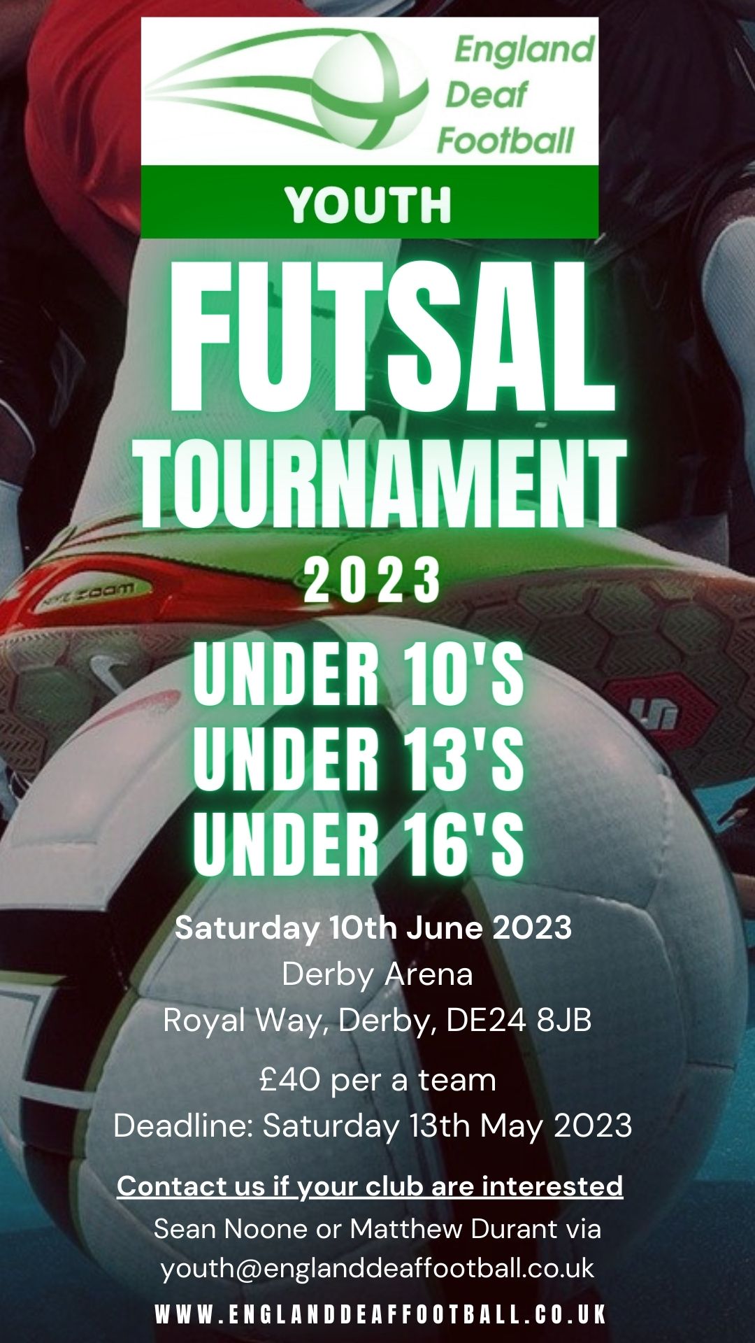 EDF Youth Futsal tournaments 2023 - UK Deaf Sport